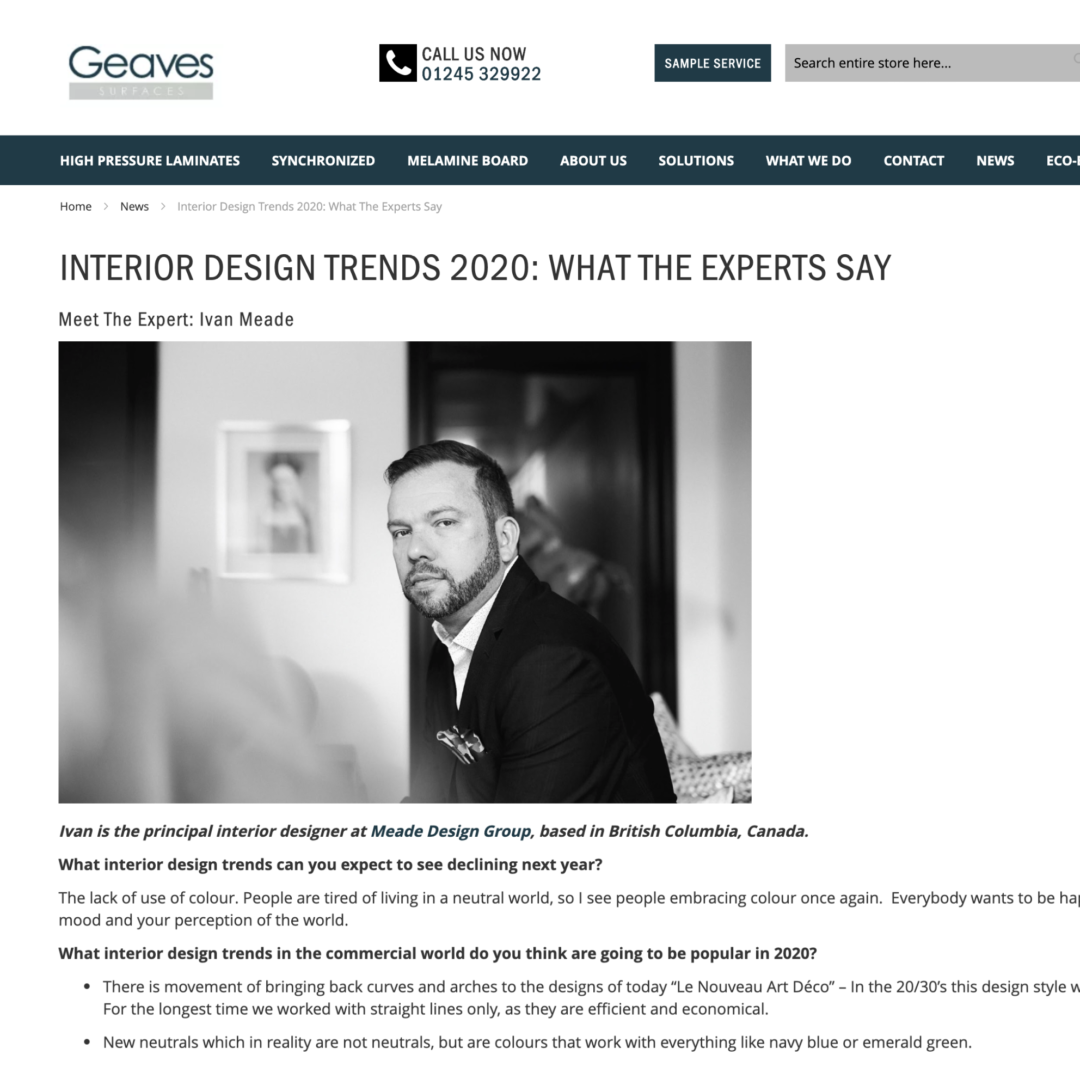 Geaves Surfaces - Interior Design Trends 2020: What the Experts Say ...
